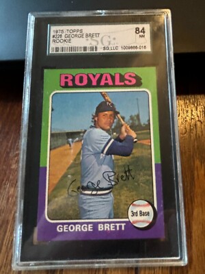 1975 Topps #228 George Brett RC/Rookie Royals HOF GRADED SG LLC 84 NM ...