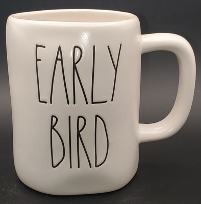 RAE DUNN Artisan Collection Double Sided EARLY BIRD Chicken Coffee Tea ...