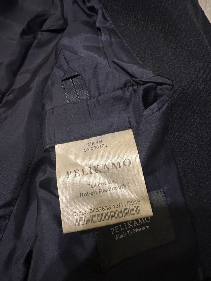 PELIKAMO Bespoke Wool Overcoat Loro Piana Rain System Men’s Coat Made ...