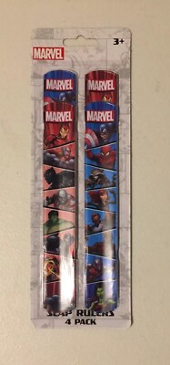 Marvel Super Hero Slap Rulers Bracelets 4 Pack New Birthday Party Favor ...