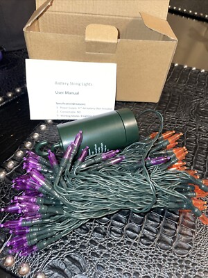 Halloween Lights, 50 LED 16FT Battery Halloween Mini String Lights Ip44 ...