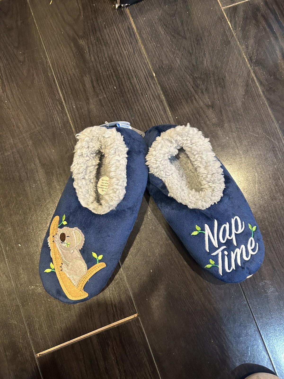 Snoozies Women's Nap Time with Koala Bear Non Skid Slippers 5/6 | eBay