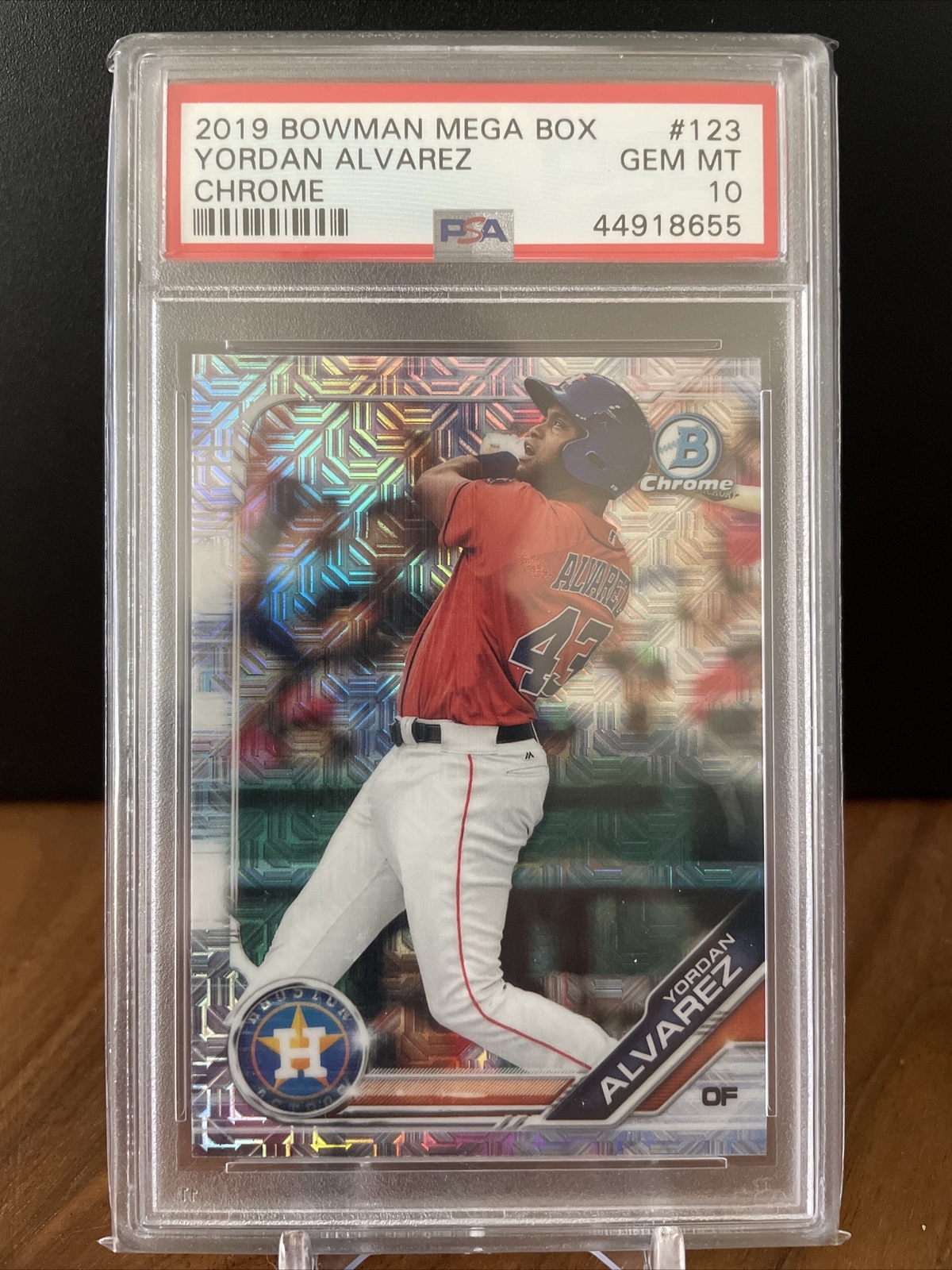 2019 Bowman Chrome Mega Box #123 Yordan Alvarez Mojo Rookie RC PSA 10 ...