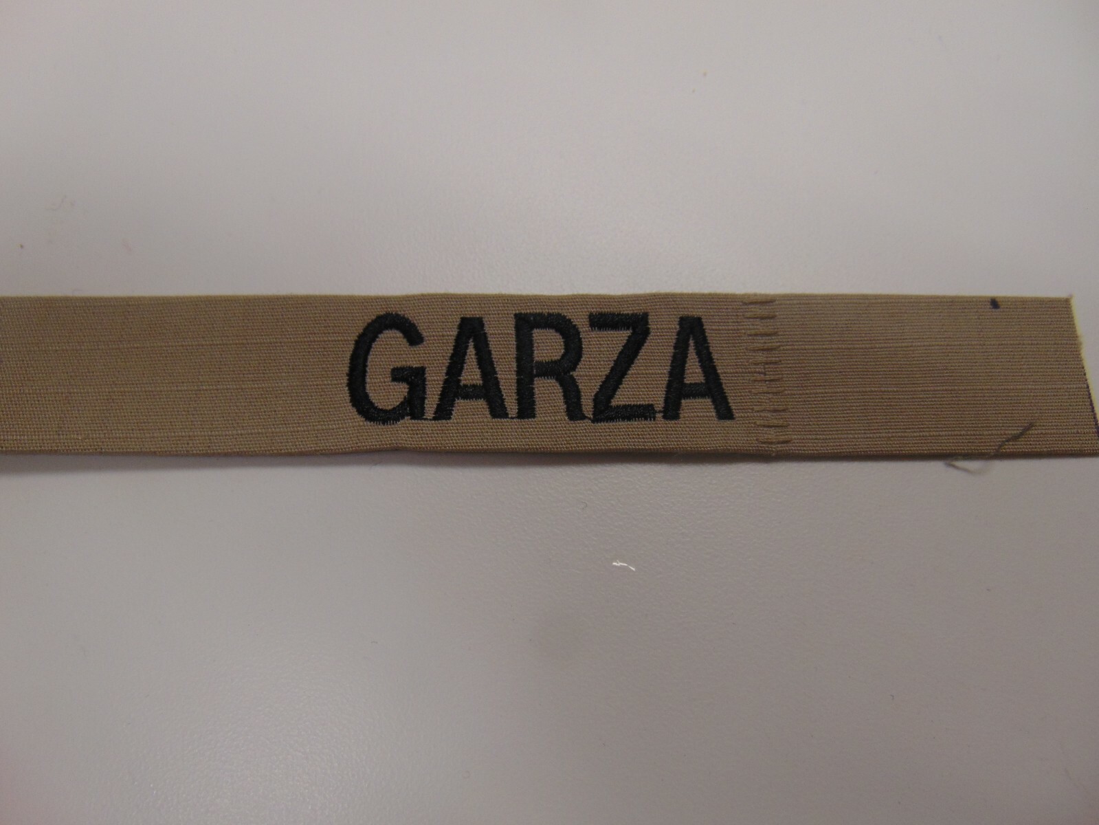 MILITARY PATCH US NAVY NAME TAPE TAG SEW ON DESERT WITH GARZA | eBay