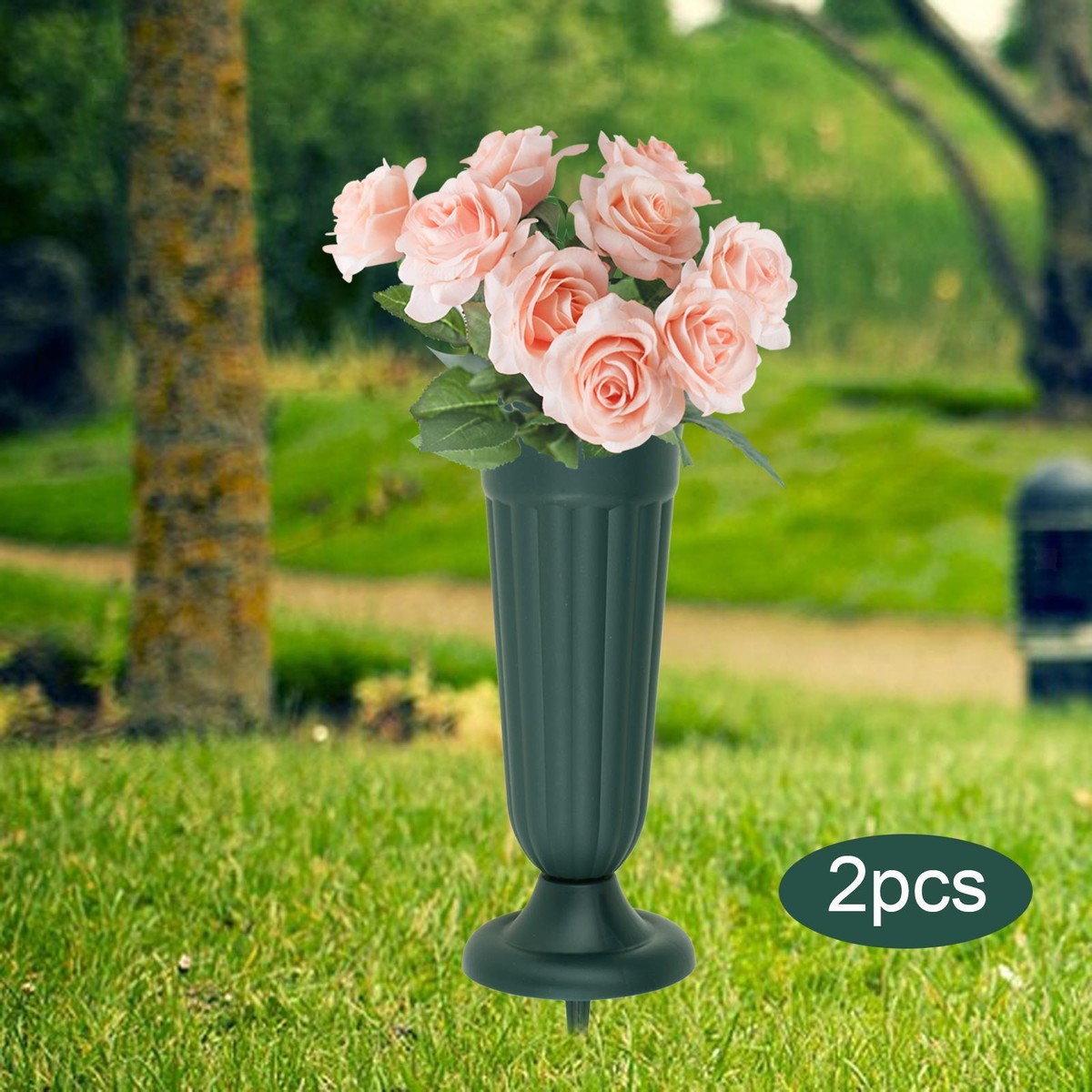 Cemetery Flower Pot Stands 💐Extra Long Flower Holder Prong