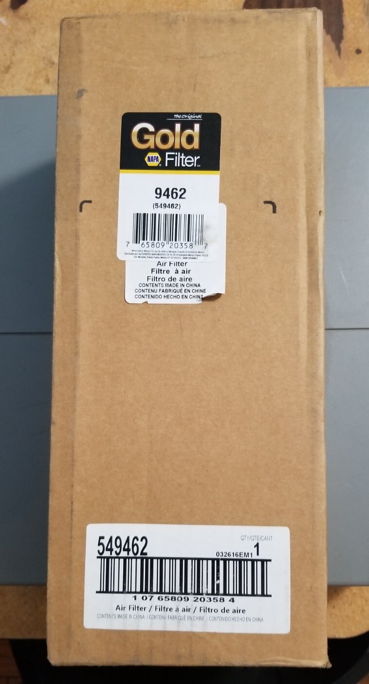 NAPA 9462 - Air filter cross reference