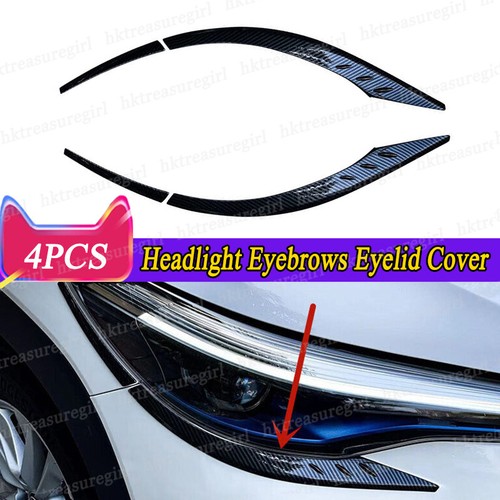 Carbon Fiber Headlight Eyebrows Eyelid Cover For Toyota Corolla Cross ...