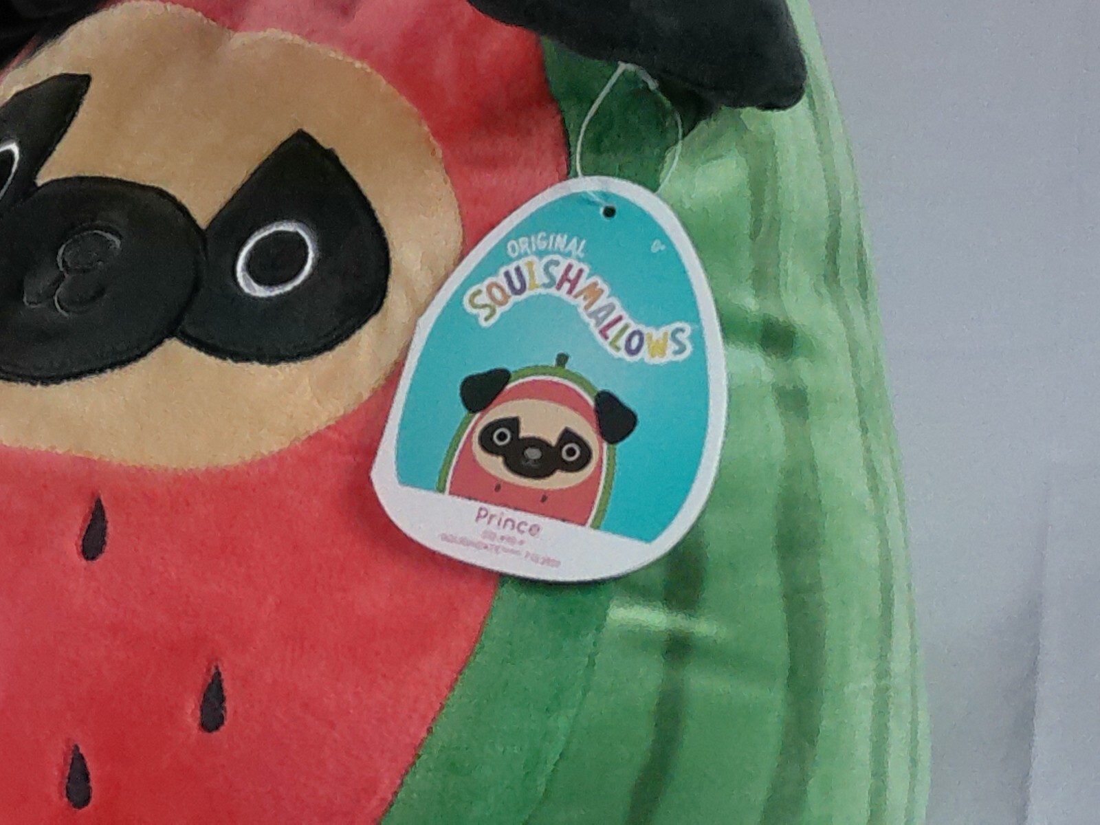 Squishmallow Prince the Pug in a Watermelon Costume New With Tags | eBay