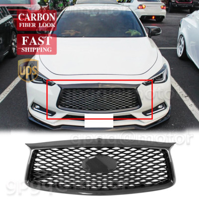 For Infiniti Q60 V37 2017-2022 Carbon Fiber Front Bumper Mesh ...
