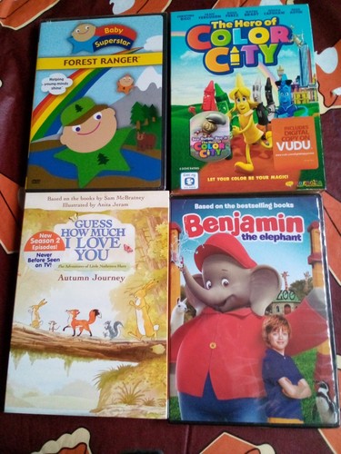 4 Children DVD Lot: Forest Ranger Color City Benjamin the elephant ...