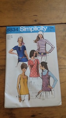 VINTAGE SIMPLICITY LADIES BLOUSE TANK TOP PATTERN 8834 SIZE 16 FREE ...