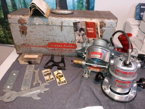 WOW BEAUTIFUL CONDITION..Vintage 1955 Porter-Cable Plane And Router Kit ...