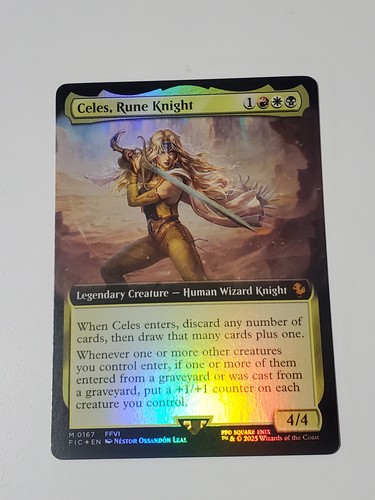 MTG - Celes, Rune Knight - Foil Extended Art - FIC 0167 - Final Fantasy ...