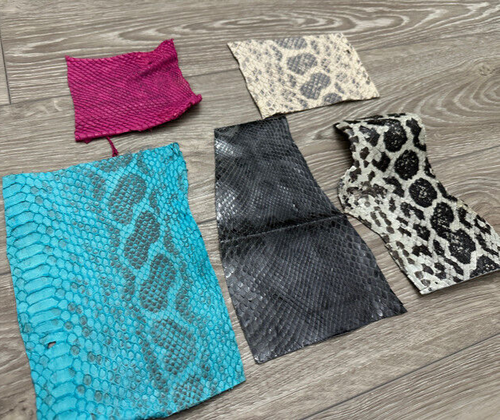 Genuine Anaconda Remnant Snake piece skin Leather hide python real boa ...