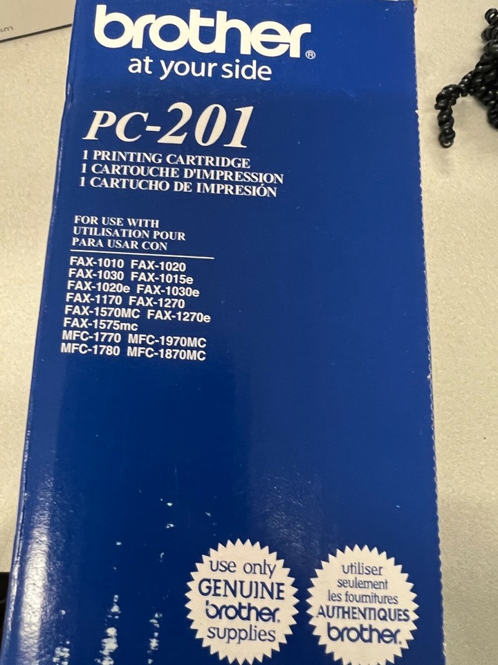 Genuine Brother PC-201 Black Toner Cartridge FAX-1010 FAX-1270 | eBay