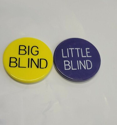 2 Pack Poker Blind Button Set (Little Blind & Big Blind Buttons) | eBay