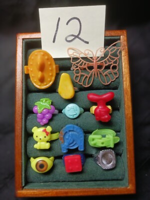12 PLASTIC RINGS GUMBALL PRIZES LOT 12 | eBay