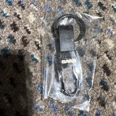 SAAB Key Chain - Leather Metal Clasp - Laser Engraved SAAB Logo - RARE ...