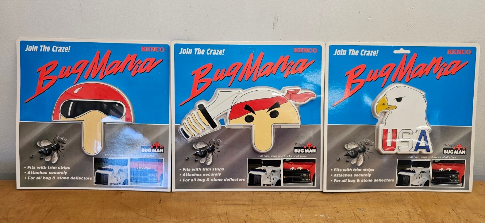 NOS Kenco Bugman Set of 3 Deflecta-Shield Bug Hood Shields RACER EAGLE ...