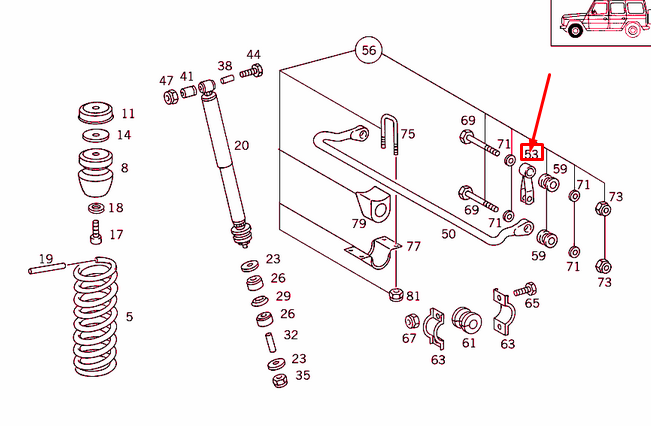 MERCEDES-BENZ G W463 Front Stabilizer Bar Link Rod Strut A4633200132 ...