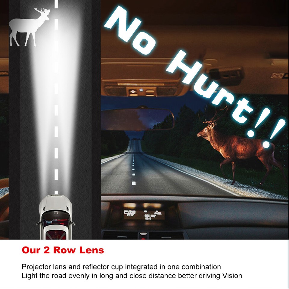 52"Straigt LED Light Bar+4'' Pod Combo Kit Fit Hummer H1 H2 H3 Humvee ...