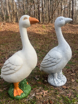 Latex and fiberglass backer mold new porche goose mold 24" tall | eBay