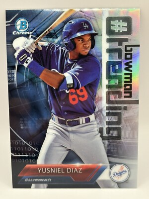 2018 Bowman Chrome Hashtag Trending Yusniel Diaz #-YD Los Angeles ...