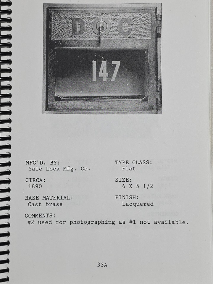Yale & Towne Lock DOC Canada Post Office Box Door Circa 1890 | eBay