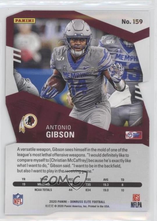 2020 Donruss Elite Rookies Aspirations Die-Cut /24 Antonio Gibson #159 ...