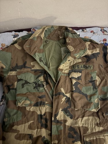 US ARMY Medium Regular M81 Woodland BDU Camo Cold Weather Field Coat M ...