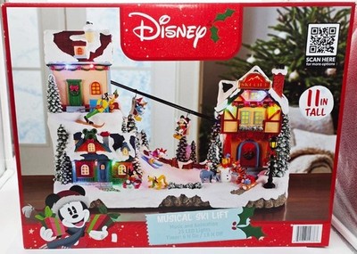 Disney 11" Pre-Lit Musical Ski Village. No Shipping To HI, PR, Alaska | eBay
