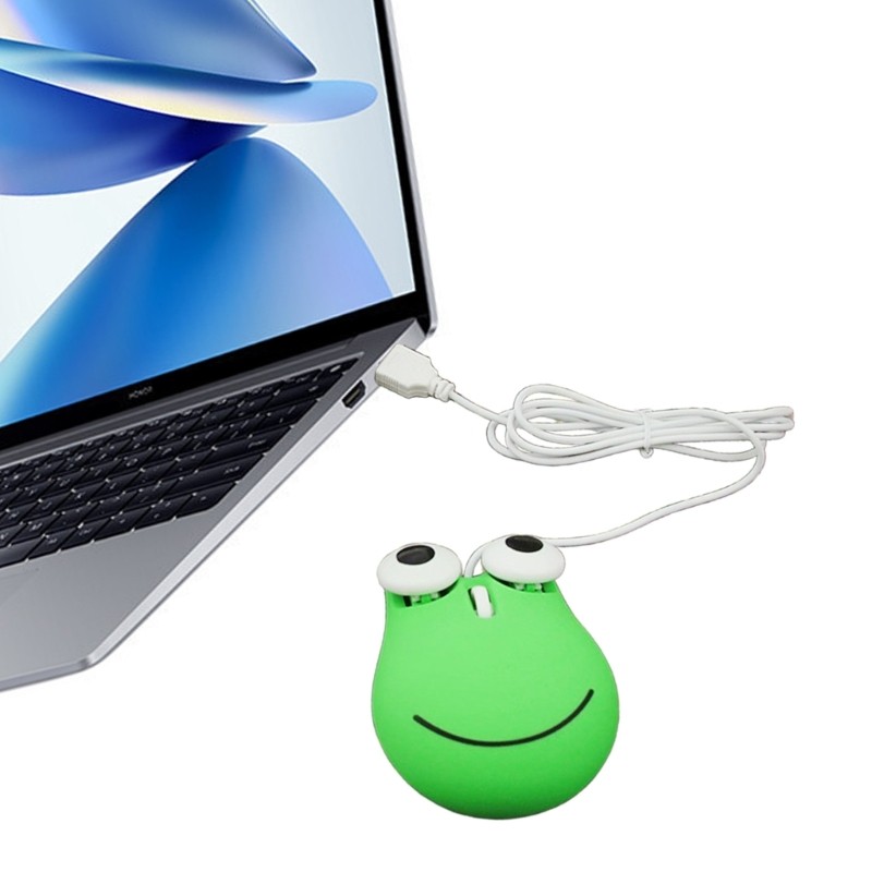 Creative USB Wire Mouse Cute Frog Gamings Mouse 1200dpi Funny Mice 3Key ...