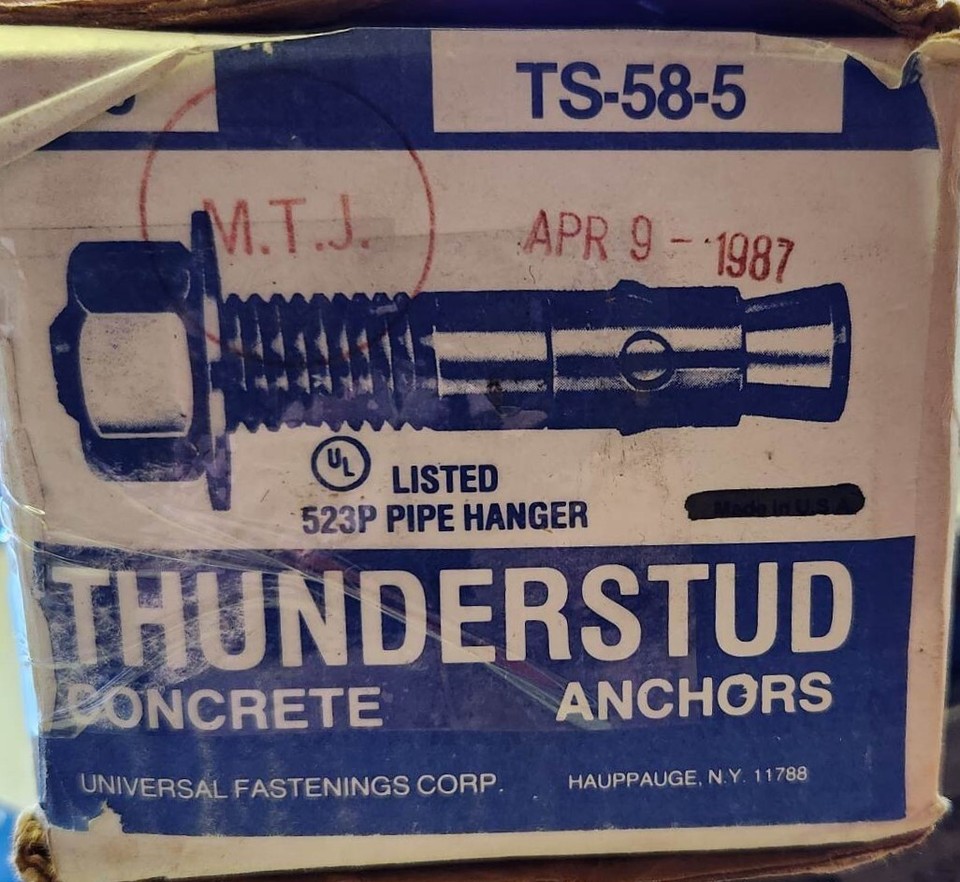 ThunderStud 5/8" x 5" Zinc Plated Concrete Anchor Masonry Anchor Box of ...