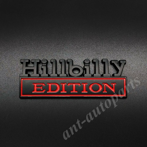 Metal HILLBILLY EDITION Truck Car Trunk Rear Fender Emblem Badge ...