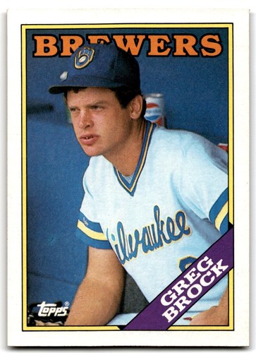1988 Topps Baseball Card Greg Brock Milwaukee Brewers #212 | eBay