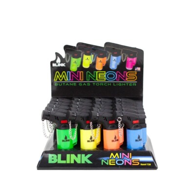 BLINK MINI NEON ANGLE TORCH LIGHTER | 20CT DISPLAY | eBay