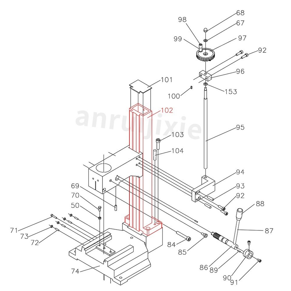 Micro Mil Fixed Column for SIEG X1/PROMA FPX-20E/ANARY AN-X1/3 AXIS ...