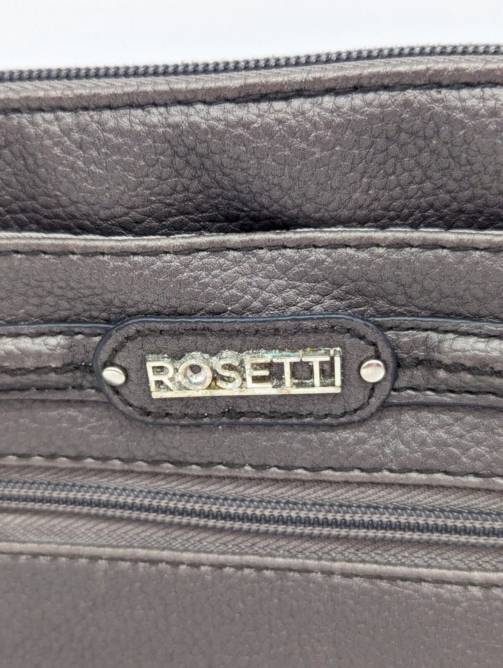 Rosetti Charcoal Grey Shoulder Bag Purse Faux Leather | eBay