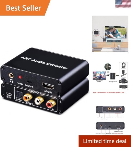 Versatile HDMI ARC to RCA Audio Extractor - 192KHz with USB Power Cable ...