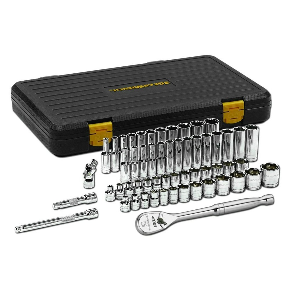 GearWrench 120XP 3/8" Drive 6-Point SAE/Metric Ratchet & Socket Set, 56 ...