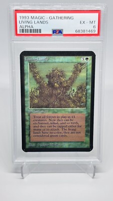 ***PSA 6 EX-MINT Alpha Living Lands MTG Alpha Graded 68381469 -Graded ...