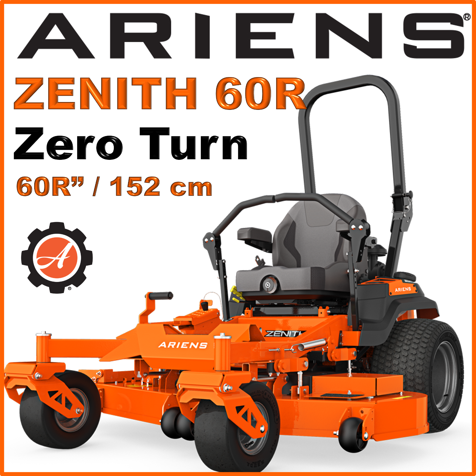 Ariens Zenith 60R Zero Turn 152cm 60" Mulching Garden Tractor Ride on ...