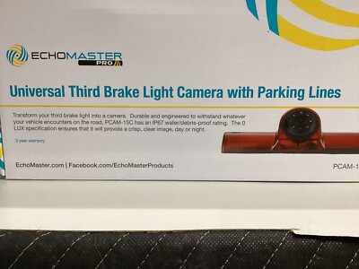 Universal Third Brake Light Camera With Parking Lines Echomaster PCAM ...
