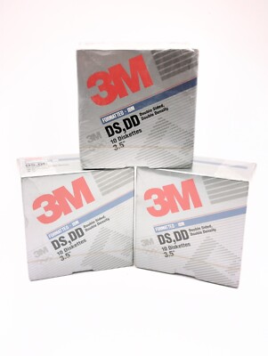 "Lot of 3" 3M Double Density Diskettes DS, DD 3.5" - NEW SEALED | eBay