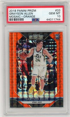 Grayson Allen 2018 Panini Prizm Mosaic Orange Prizm #'d 35/99 PSA 10 ...
