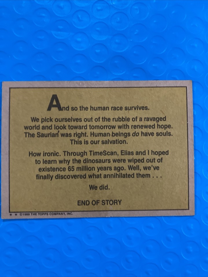 1988 Topps Dinosaurs Attack! #54 Rebuilding Our World | eBay