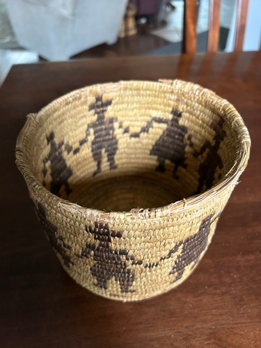 Antique Pima Figurine Hand Woven Basket, Native American, Tribal Art ...