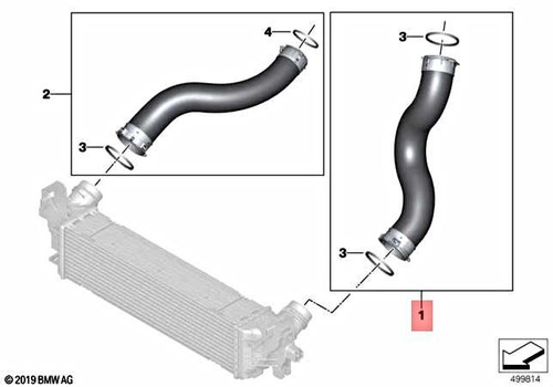 Genuine BMW G20 G21 G22 G23 G26 G28 G42 220d 220i CHARGE AIR LINE ...