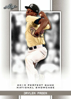 JAYLEN PADEN 2019 "1ST EVER PRINTED" LEAF PERFECT GAME NIKE ROOKIE CARD ...