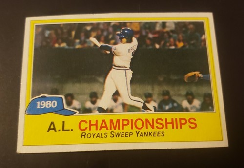 1981 Topps MLB - 1980 AL Championships - Royals Sweep Yankees - VGEX ...